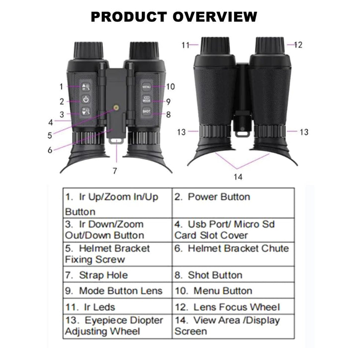 4K Tactical Night Vision Goggles Infrared Binoculars for Hunting ...