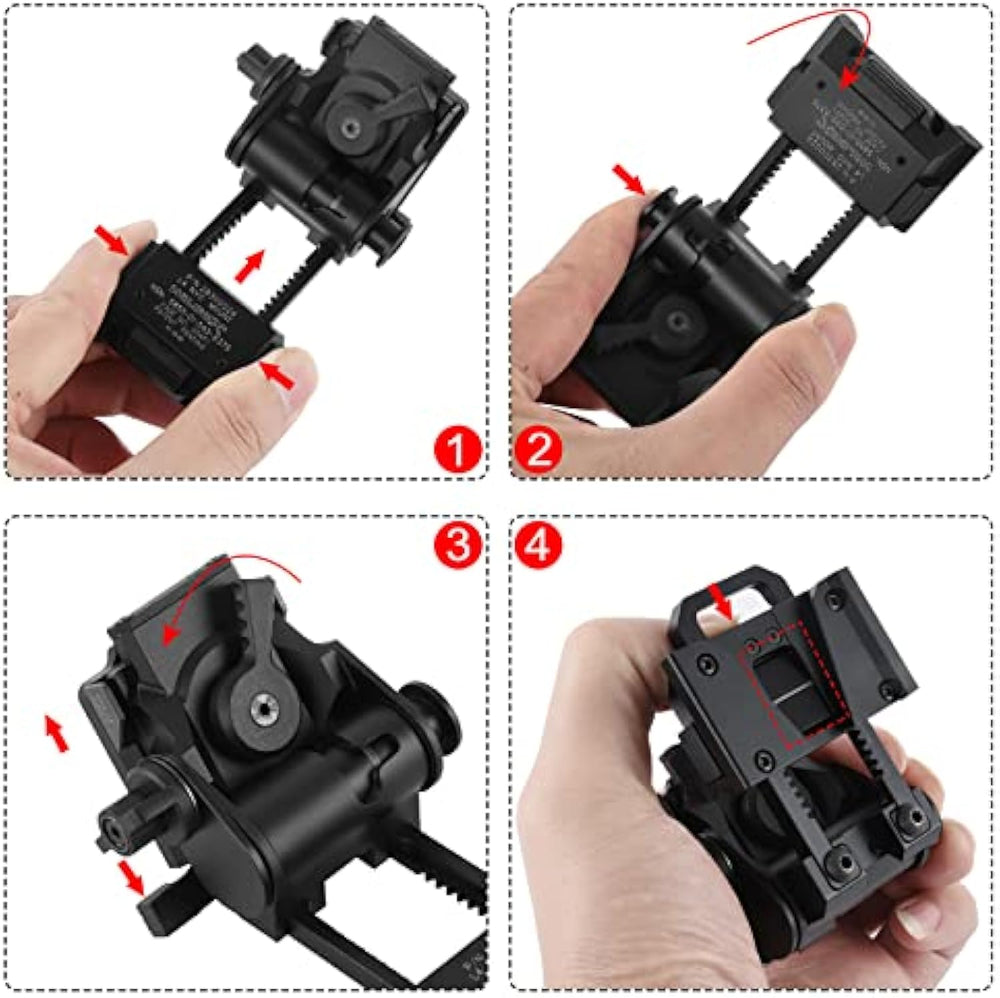 Tactical NVG Helmet Mount Bracket - Adjustable Aluminum Alloy for AN ...