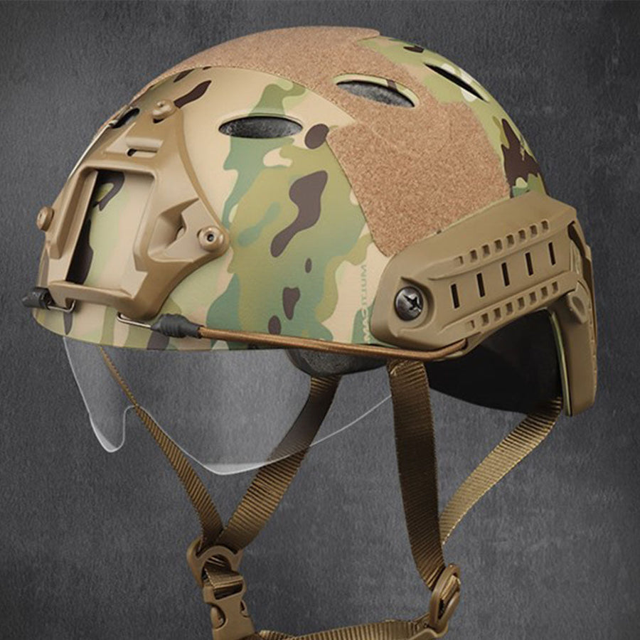 Fast Helmet With Goggle (No Holes &Round Hole Version) | STRIKETACT
