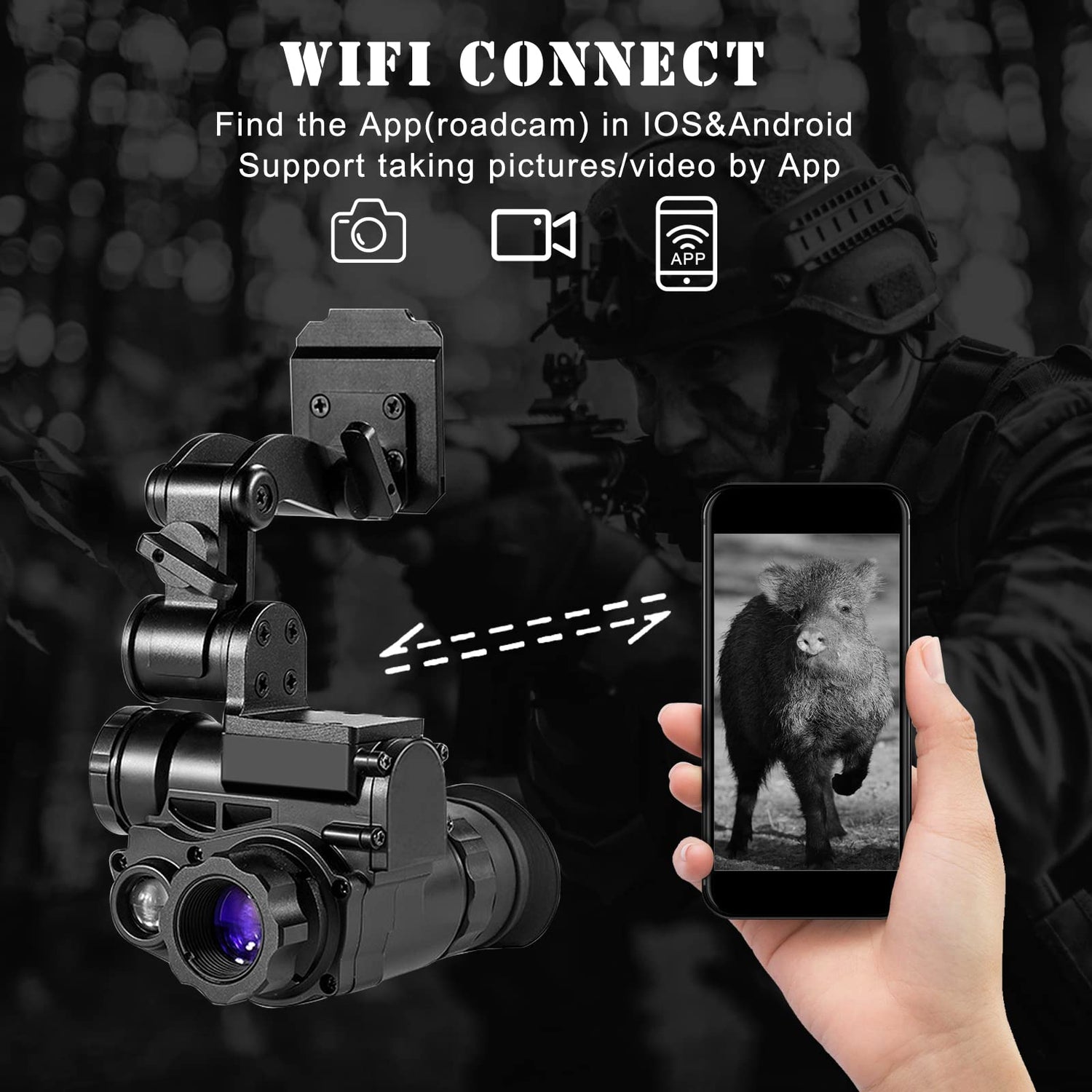 FHD Helmet Mounted Digital Nighttime High Definition Tactical Infrared ...