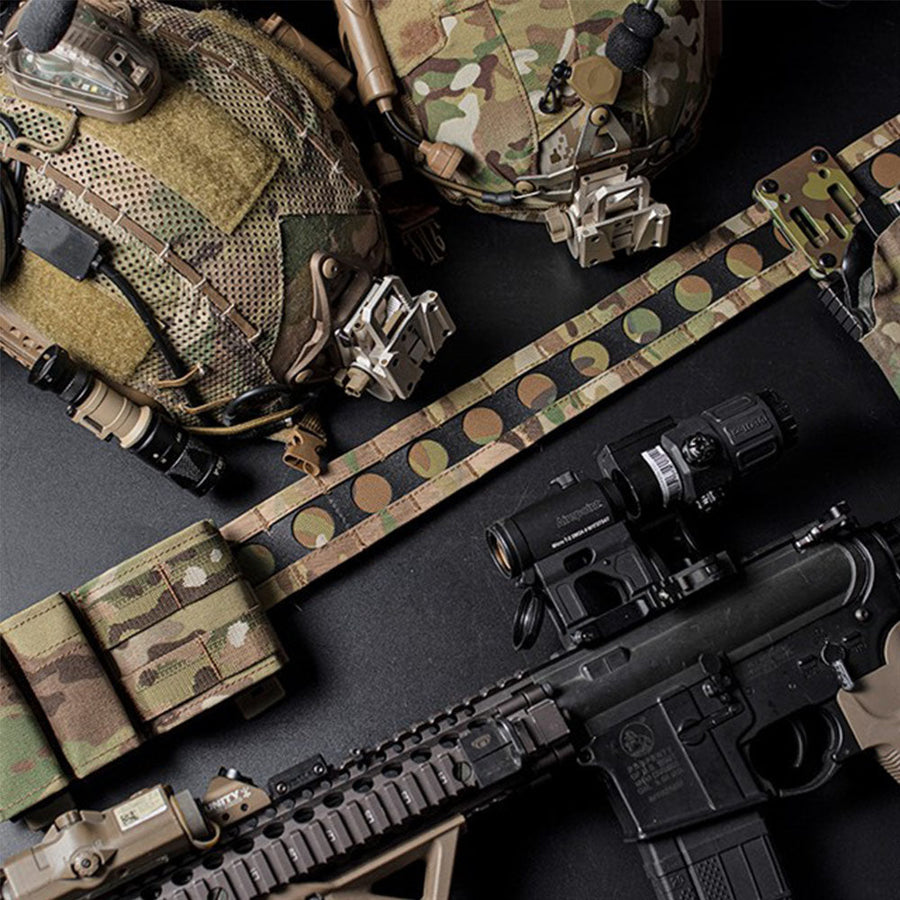 Bison Tactical Belt Matte Camouflage Black MOLLE Compatible Utility ...