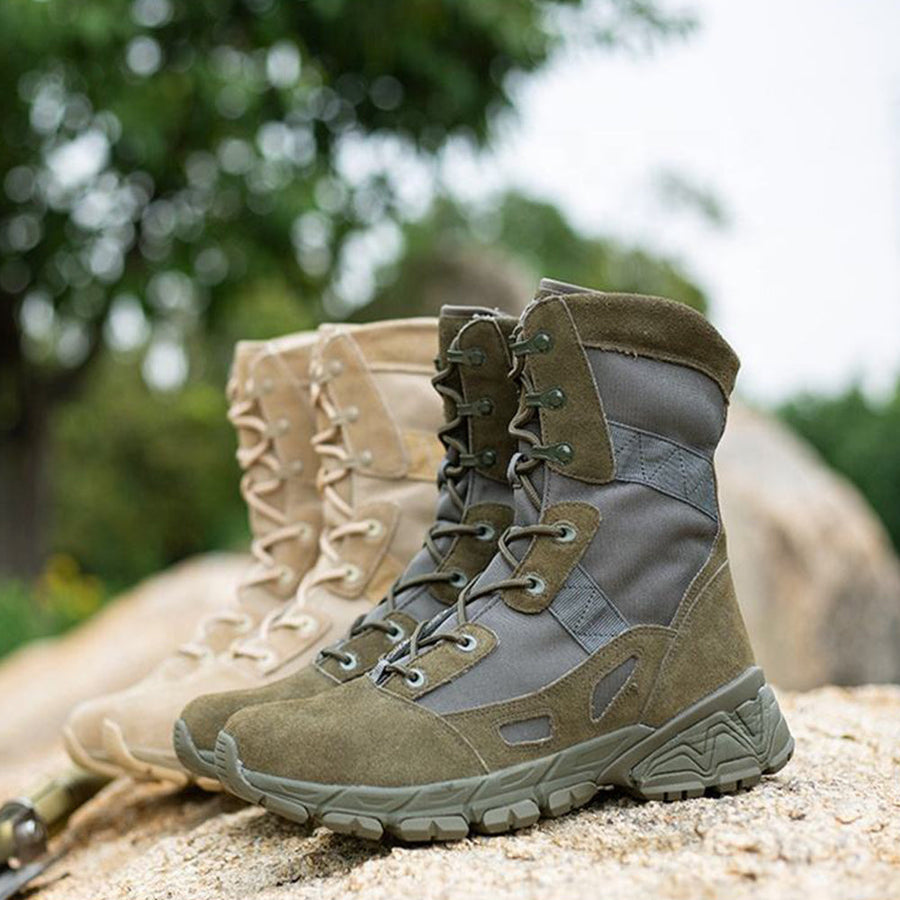 Tall Thick-soled Cross-country Tactical Training Military Boots ...