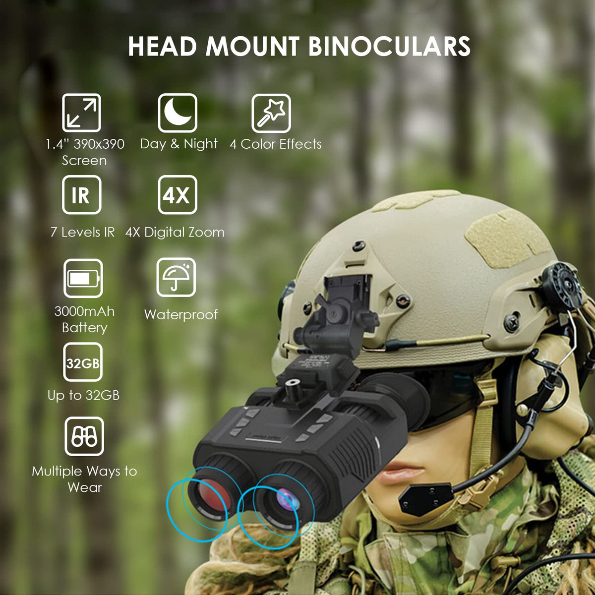 Professional head-mounted tactical night vision | STRIKETACT