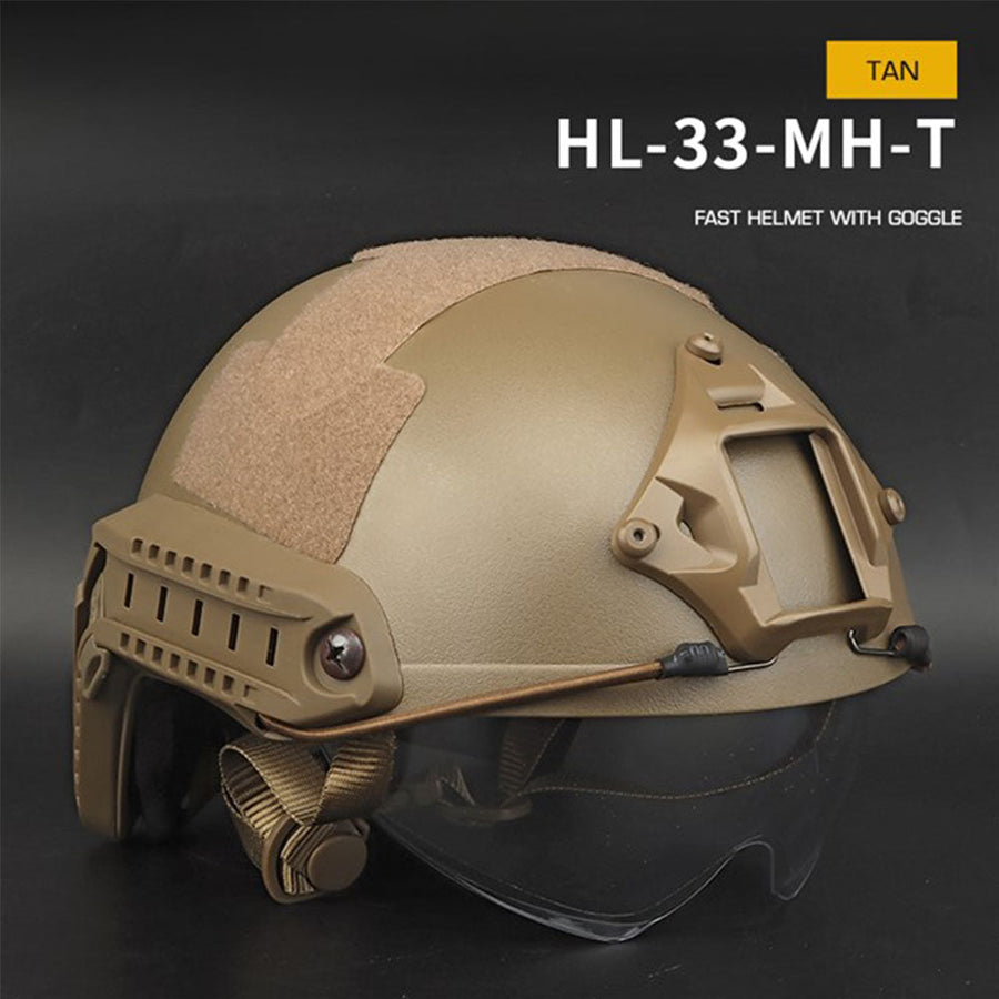 Fast Helmet With Goggle (No Holes &Round Hole Version) | STRIKETACT